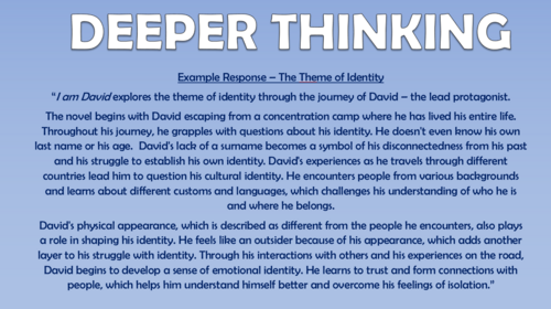 I am David - Anne Holm - Chapter 6 - Double Lesson! | Teaching Resources