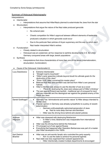 Summary of Holocaust Historiography | Teaching Resources