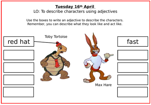 NO PREP Year 1 English Unit of Work The Tortoise and the Hare ...