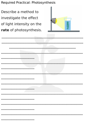 Biology Paper 1 Required Practical Method 6 Mark Worksheets | Teaching ...