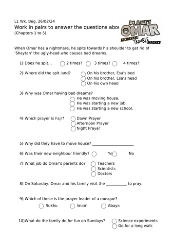 Omar: Accidental Trouble Magnet Reading R4L Guided 5 weeks x 4 lessons ...