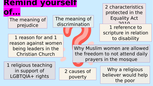 AQA Theme F: Religion, Human Rights and Social Justice Whole SOW ...
