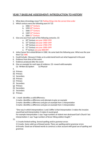 Ready made key stage 3 history assessments pack 1- medieval England ...