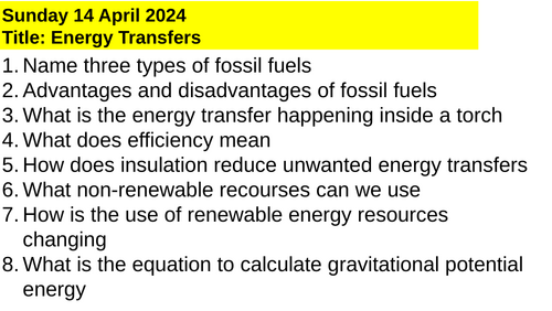 GCSE Physics Energy Topic: Complete Unit with Engaging Lessons ...