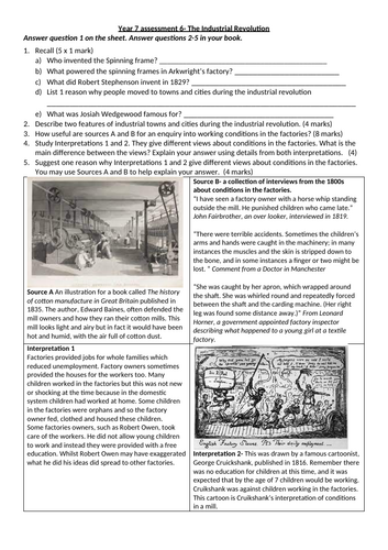 Ready made key stage 3 history assessments pack 2- Tudor, Stuart and Industrial Britain ...