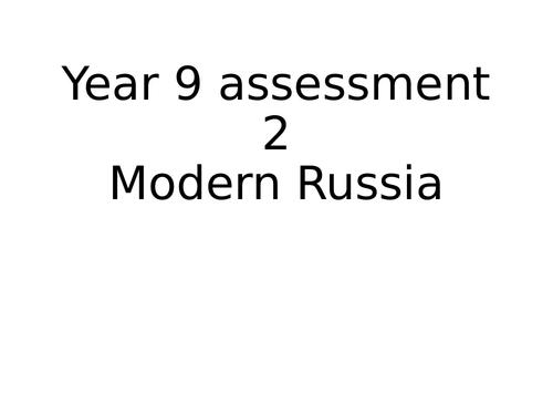 Ready made key stage 3 history assessments Pack 3- 20th Century history ...