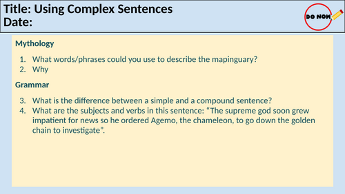 KS3 English World Myths (Reading & Creative) Writing Scheme of Learning ...