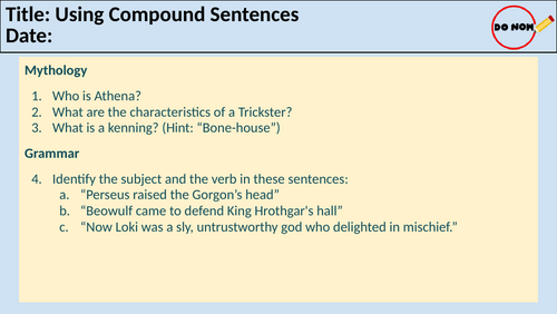 KS3 English World Myths (Reading & Creative) Writing Scheme of Learning ...