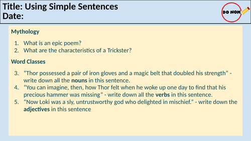 KS3 English World Myths (Reading & Creative) Writing Scheme of Learning ...