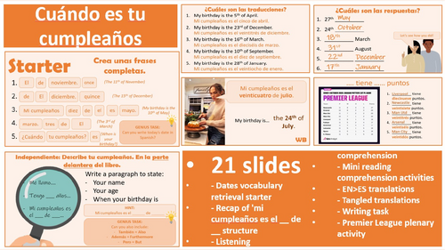Viva 1, Module 1.4 - Cuándo es tu cumpleaños | Teaching Resources