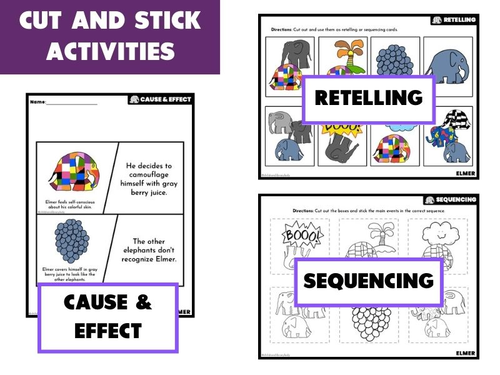 Elmer Activities - Reading Comprehension and Literacy Skills Activities ...