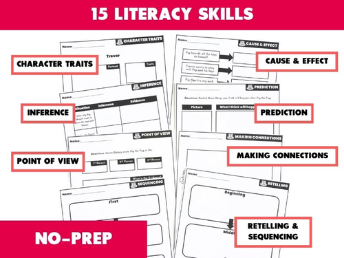 Pig the Pug Book Activities - Reading Comprehension and Literacy Skills ...