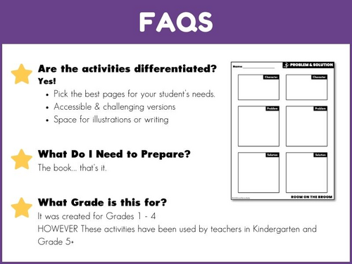 Room on the Broom Activities - Reading Comprehension & Literacy Skills ...