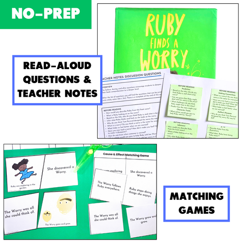 Ruby Finds a Worry Activities - Reading Comprehension and Literacy ...