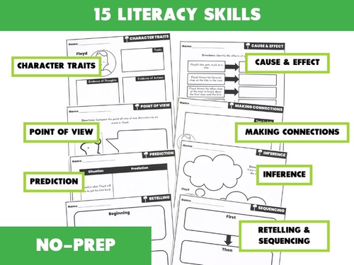Stuck Book Activities - Reading Comprehension and Literacy Skills ...