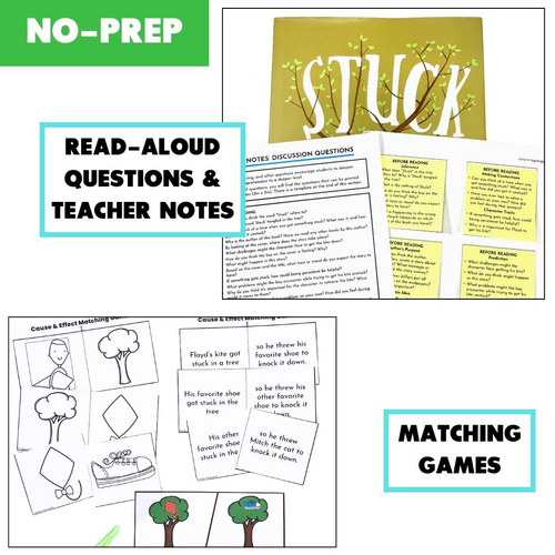 Stuck Book Activities - Reading Comprehension and Literacy Skills ...