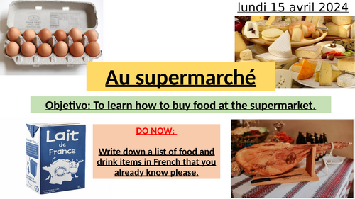 Beginner's French Au supermarché | Teaching Resources
