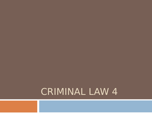T Level Legal Services element 13.3 Criminal Law | Teaching Resources
