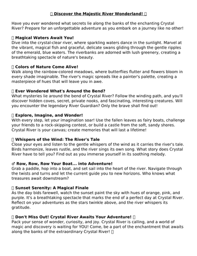 River Stories by Timothy Knapman - Year 3 Unit of Writing Resources ...