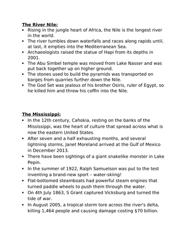 River Stories by Timothy Knapman - Year 3 Unit of Writing Resources ...