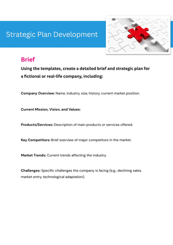 Strategic Plan Development Activity | Teaching Resources