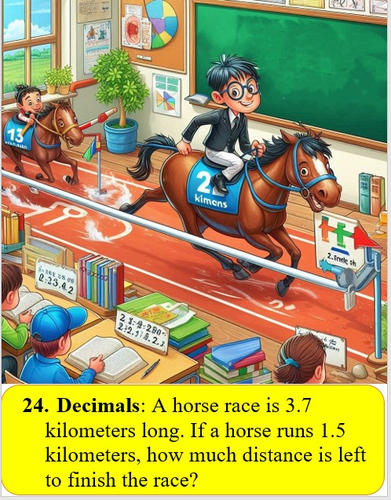 Math Activities 30 Horses Themed Math Problems with Realistic Engaging ...