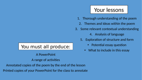 Teaching pupils how to deliver lesson on poetry - Pupil led lessons ...