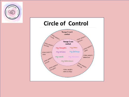 Circle of control, anxiety coping skills, school counselling | Teaching ...