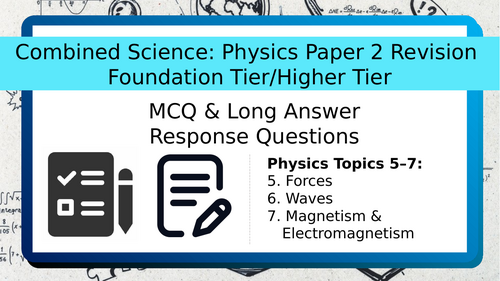 Physics Paper 2 Revision MCQs & Long Answer Questions AQA GCSE ...