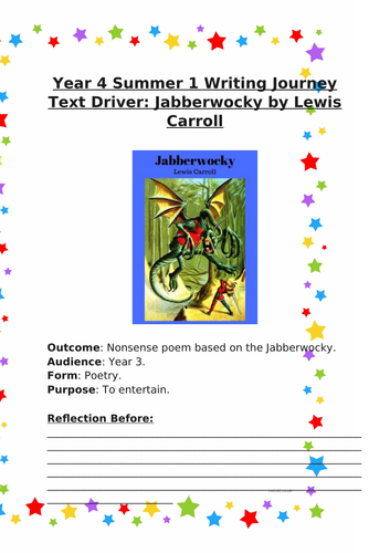 Jabberwocky by Lewis Carroll - Year 4 Unit of Writing Resources ...
