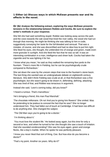 IAN McEWAN ATONEMENT - basic revision pack for CIEA Lit 9695 paper 2 ...