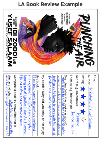 KS3 Book Review Template Differentiated (Reading for Pleasure ...