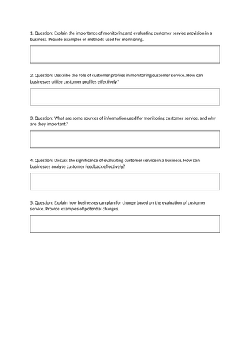Level 3 BTEC Business - Unit 14: Investigating Customer Service (All ...