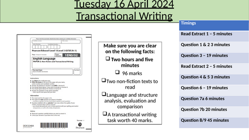 GCSE English Language Paper 2 Walking Talking Mock | Teaching Resources