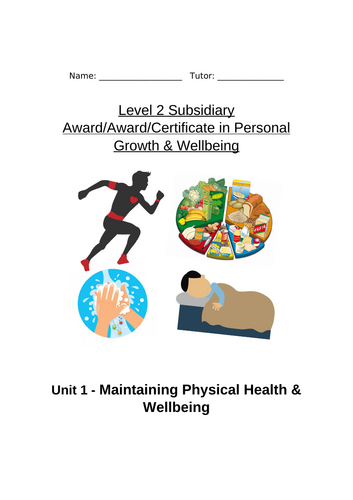 Maintaining Physical Health & Wellbeing - L2 Personal Growth | Teaching ...