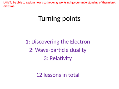 AQA Physics - Turning points PowerPoints | Teaching Resources