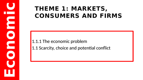 A-level Economics B Theme 1 PowerPoints | Teaching Resources