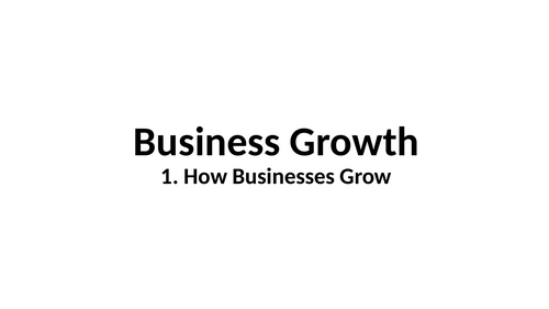 A Level Economics - Business Growth (Mergers and Demergers) | Teaching ...