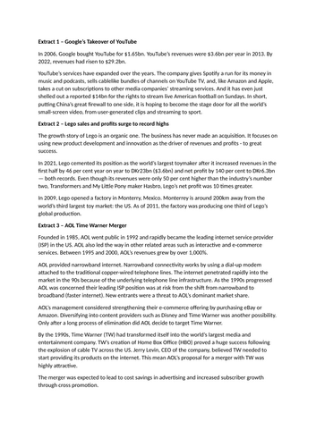 A Level Economics - Business Growth (Mergers and Demergers) | Teaching ...