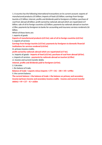 A Level Economics - Measures of Economic Performance | Teaching Resources