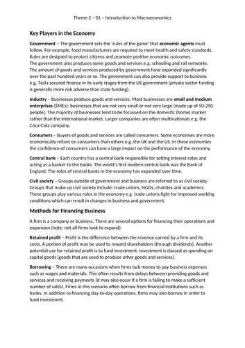 A Level Economics - Measures of Economic Performance | Teaching Resources
