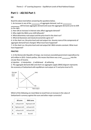 A Level Economics - AD-AS | Teaching Resources