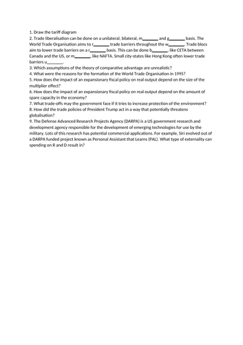 A Level Economics - Trade Blocs and World Trade Organisation | Teaching ...