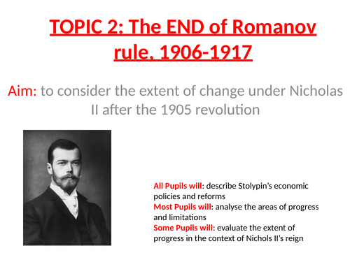 A-level History - Russia PowerPoints | Teaching Resources