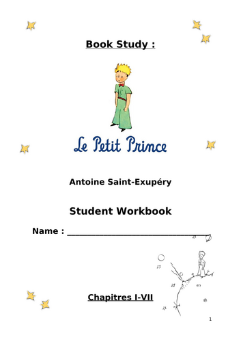Le Petit Prince Literature Book Study Workbook | Teaching Resources