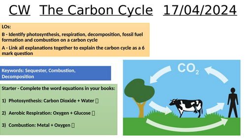 Carbon cycle and greenhouse effect KS3 | Teaching Resources
