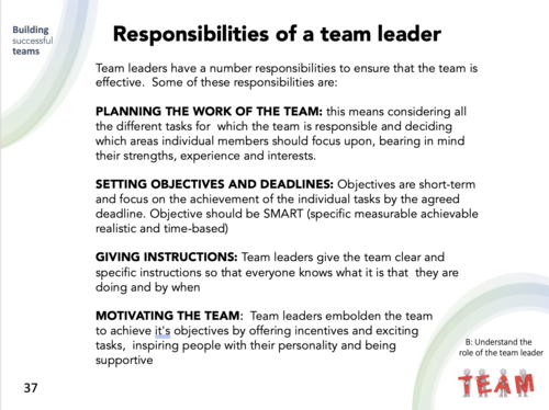 BTEC L2 Business: Unit 11. Building successful teams | Teaching Resources