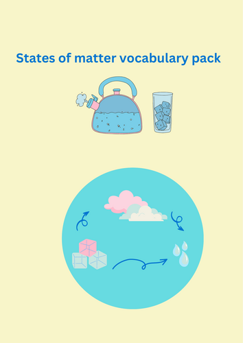 Year 4 States of Matter vocabulary pack | Teaching Resources