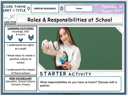 My Rights and Responsibilities at school | Teaching Resources