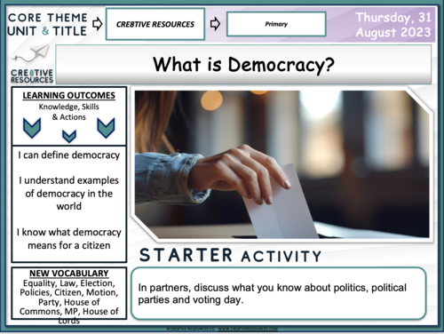 What is democracy? British Values | Teaching Resources